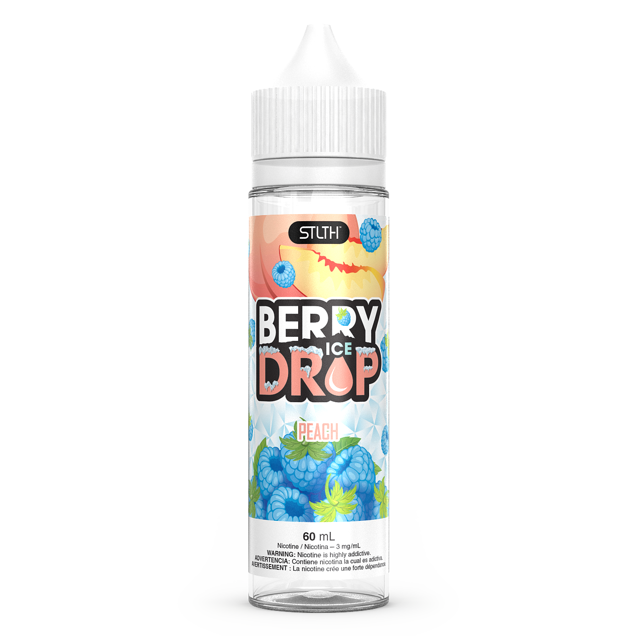 PEACH BERRY DROP ICE - BASE LIBRE – STLTH VAPE Peru