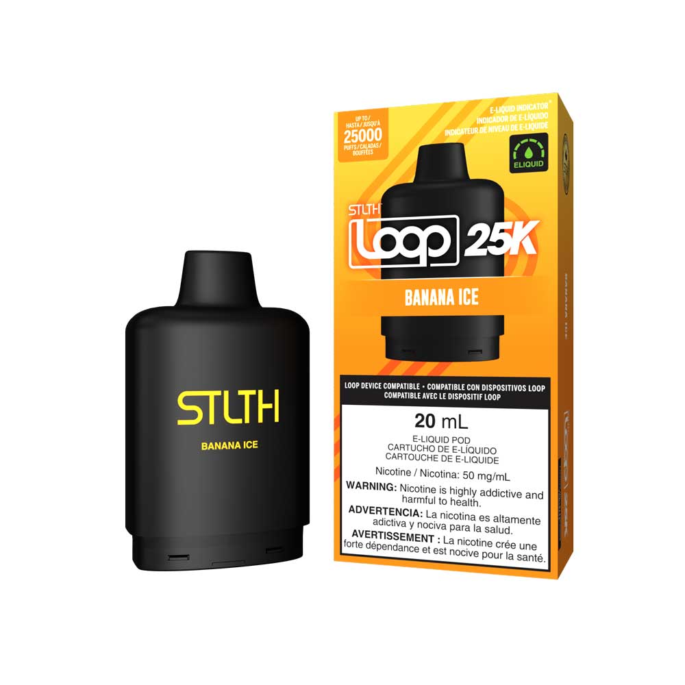 STLTH LOOP 25K Pod Pack - Banana Ice – STLTH VAPE Peru